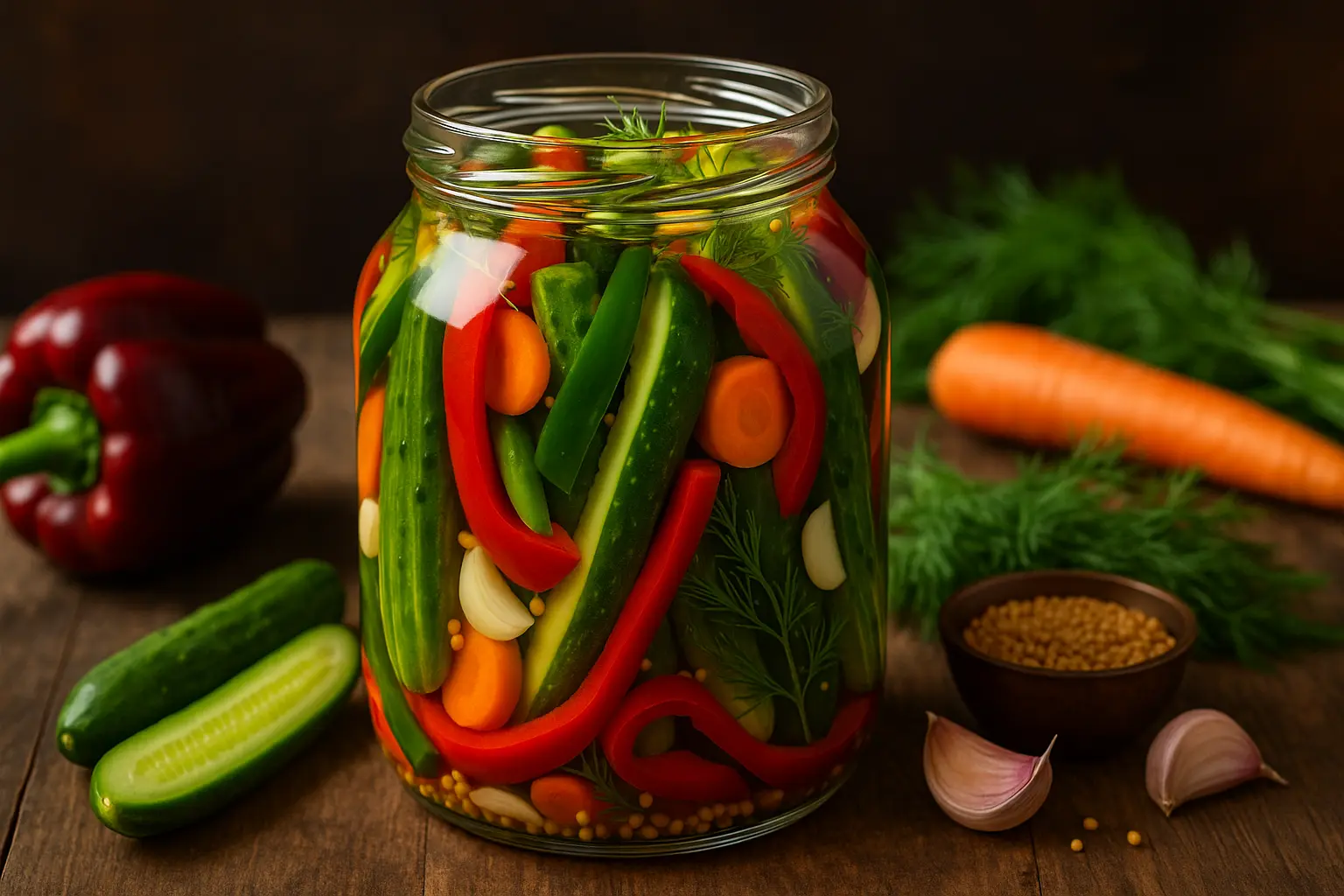 Homemade Pickles with Bold Flavors
