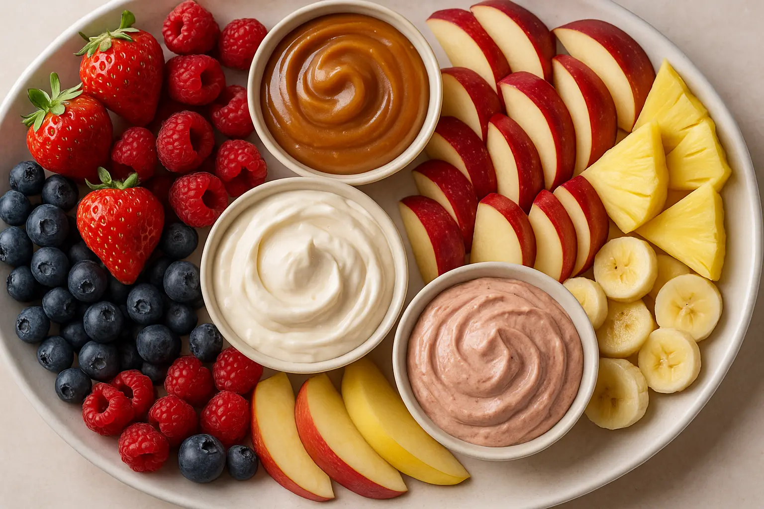 Sweet Dips for Fruit Platters & Healthy Snacking