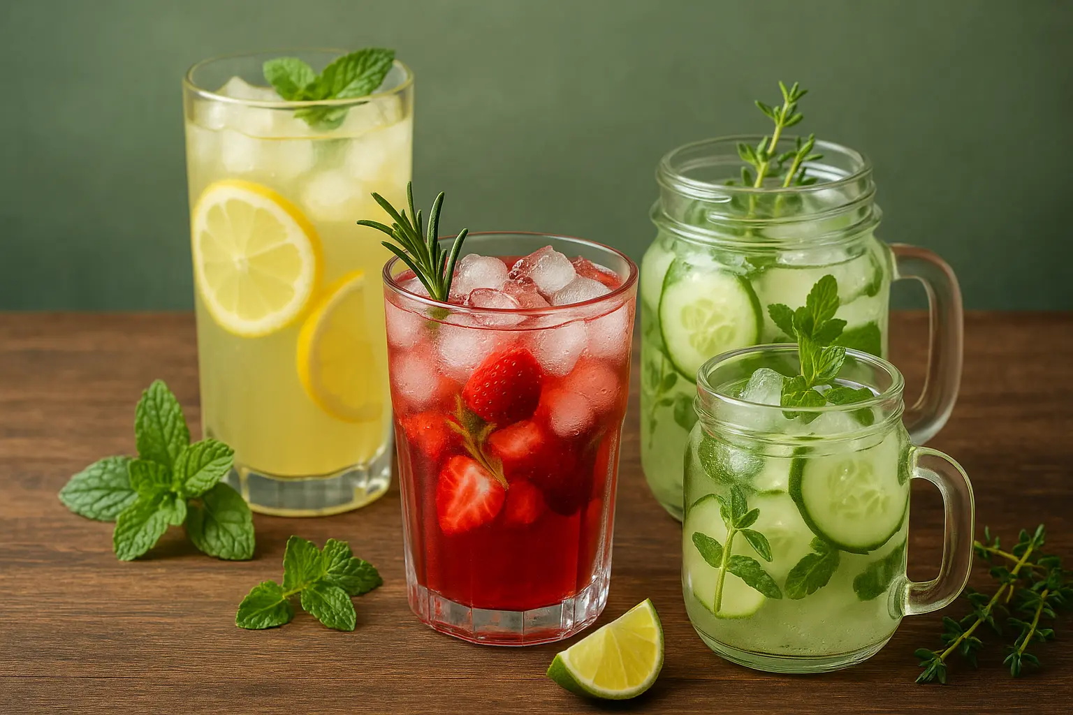 Refreshing Herbal Mocktails | Summer Drinks & Healthy Recipes