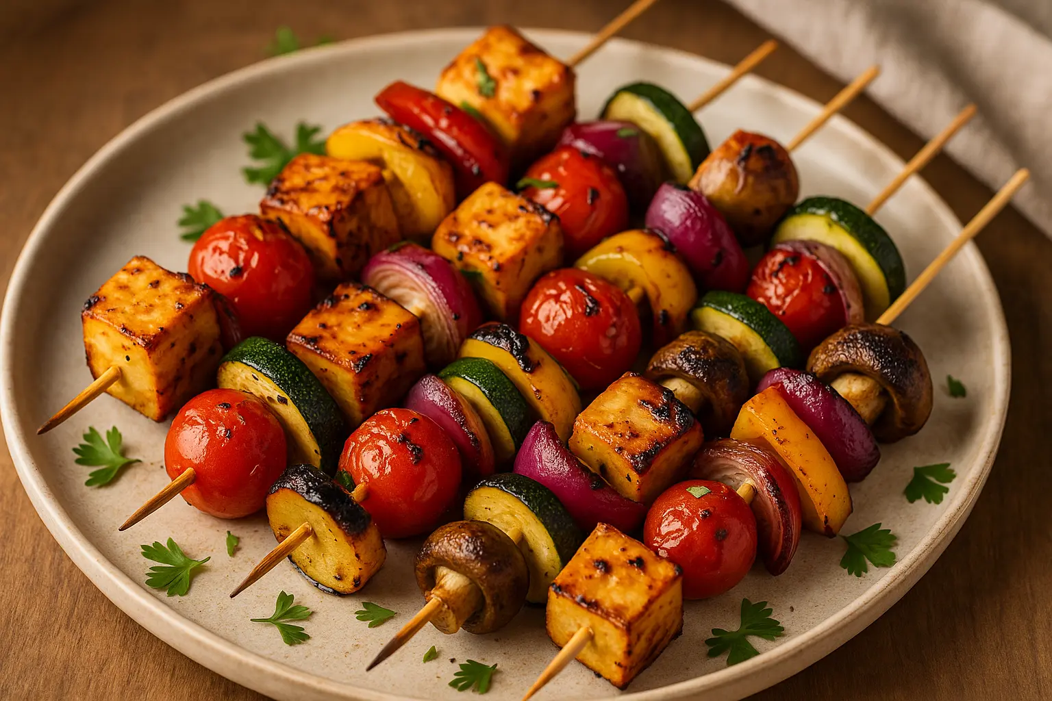Vegan BBQ Skewers | Grilled Veggie & Tofu Recipe for Summer